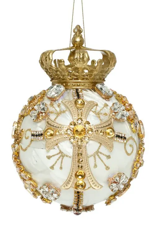 MARK ROBERTS Crown Jewels Ornament - Ivory