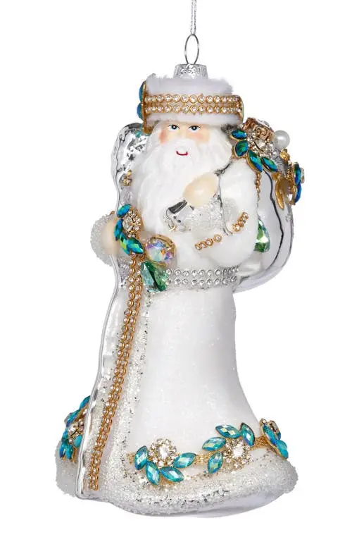 MARK ROBERTS Winter Santa Ornament - White