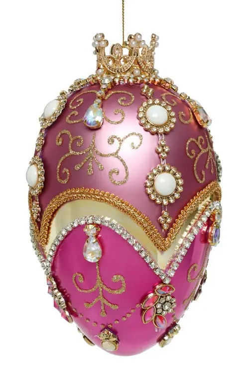 MARK ROBERTS Faberge Jewel Egg Ornament - Light Purple