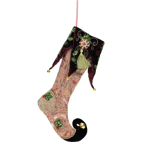 MARK ROBERTS Jewel Jester Stocking - Light Pink