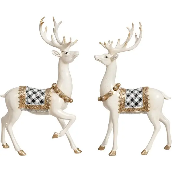 MARK ROBERTS Elegant Plaid Deer