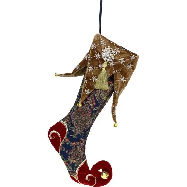 MARK ROBERTS Floral Jester Stocking