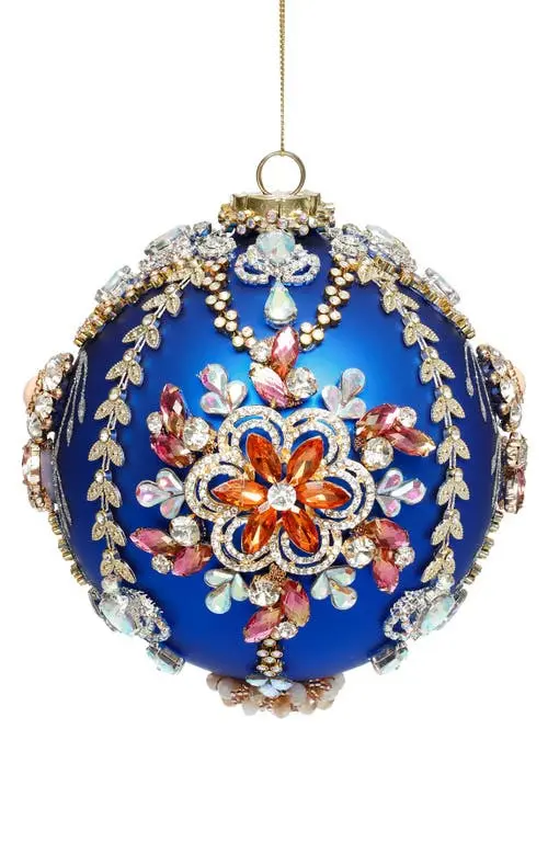MARK ROBERTS King's Jewel Ball Ornament - Bright Blue