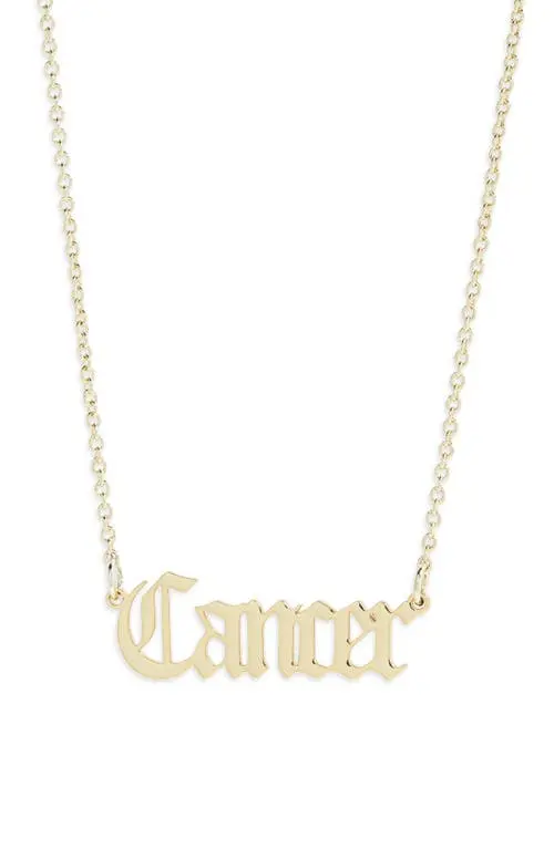 THE SIS KISS Zodiac Pendant Necklace - Gold - Cancer