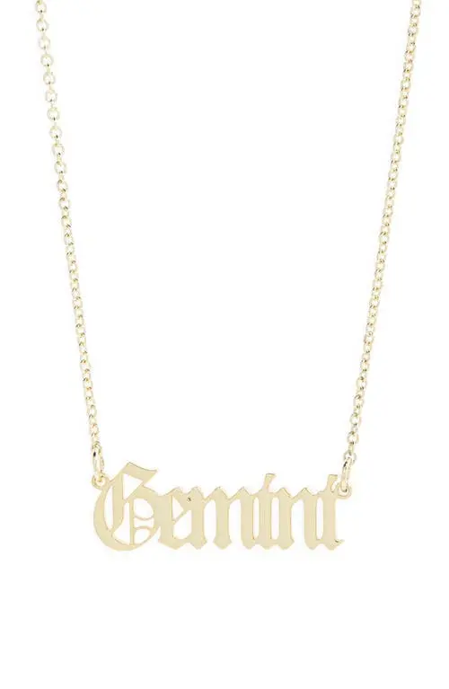 THE SIS KISS Zodiac Pendant Necklace - Gold - Gemini