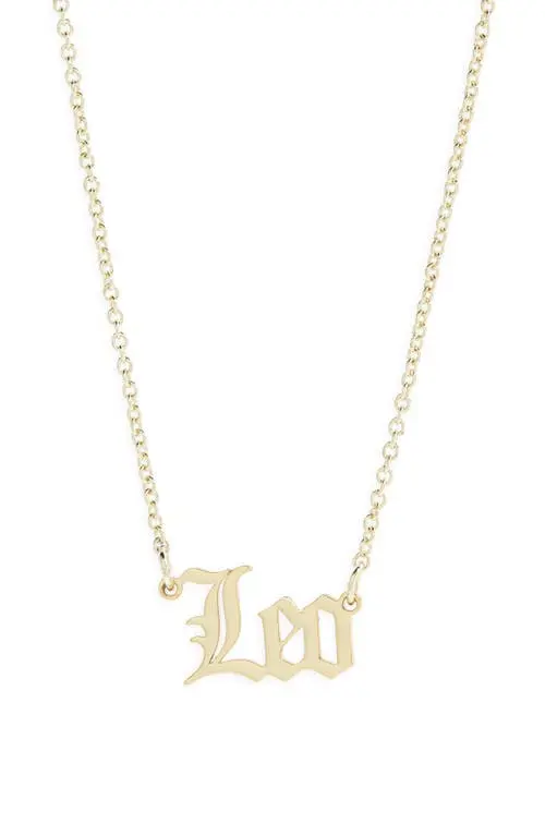THE SIS KISS Zodiac Pendant Necklace - Gold - Leo