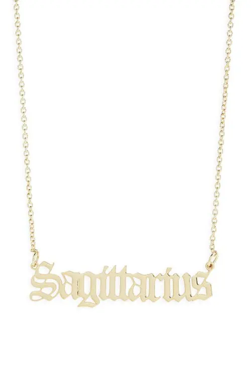 THE SIS KISS Zodiac Pendant Necklace - Gold - Sagittarius