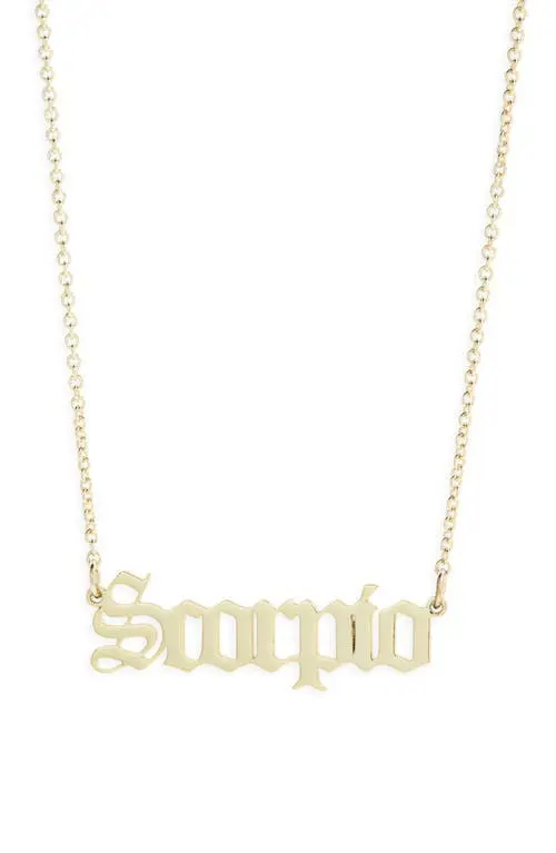 THE SIS KISS Zodiac Pendant Necklace - Gold - Scorpio