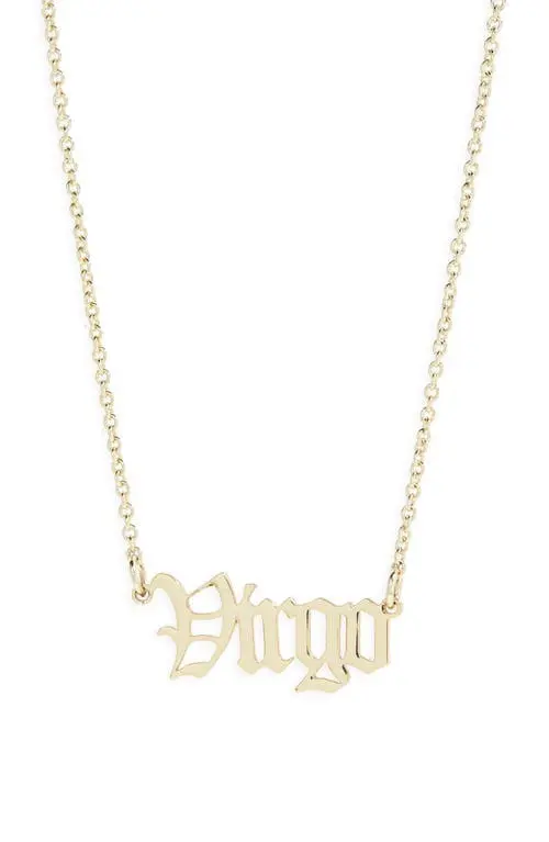 THE SIS KISS Zodiac Pendant Necklace - Gold - Virgo