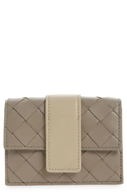 Bottega Veneta Small Tag Intrecciato Leather Bifold Wallet - 2823 Limes/ecru/cypr-g
