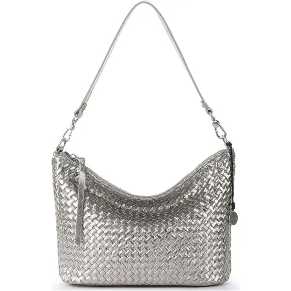 THE SAK Juniper Small Hobo Leather Bag - Pyrite Woven