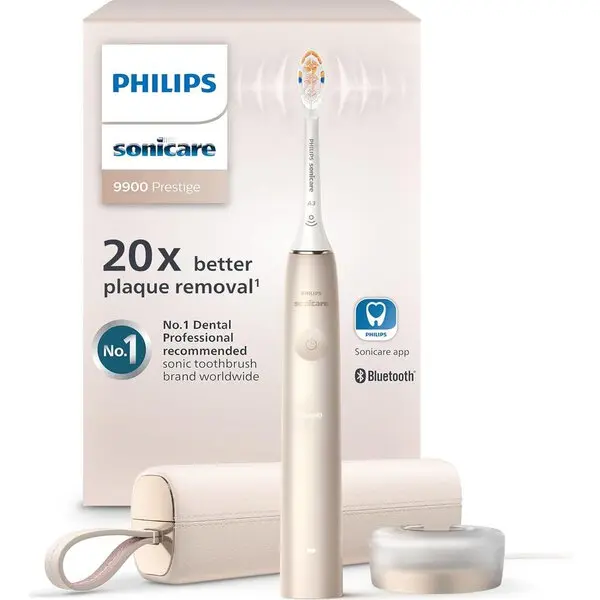 PHILIPS SONICARE Diamondclean 9900 Prestige Toothbrush Senseiq App - Rose Gold