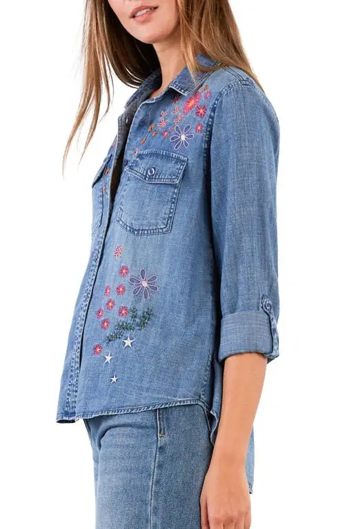 BILLY T Embroidered Shirt - Denim