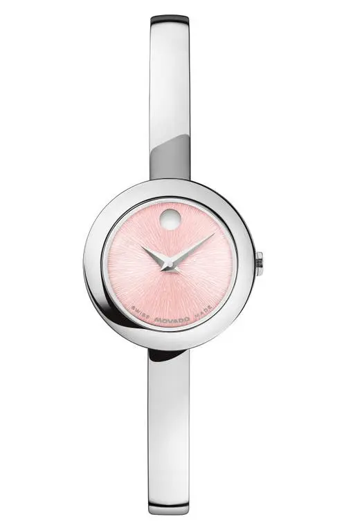 Movado Museum Round Bangle Watch - Pink