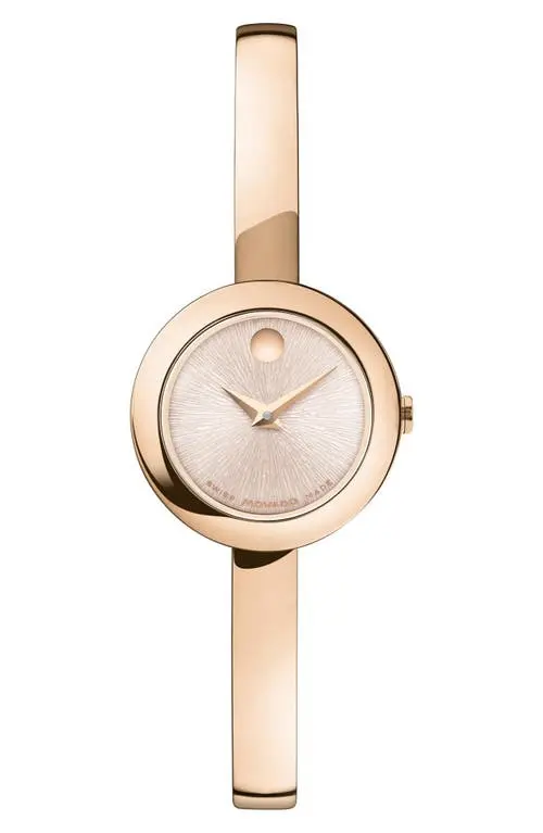 Movado Museum Round Bangle Watch - Rose Gold