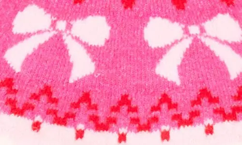 CECE DUPRAZ Heart Bow Fair Isle Sweater