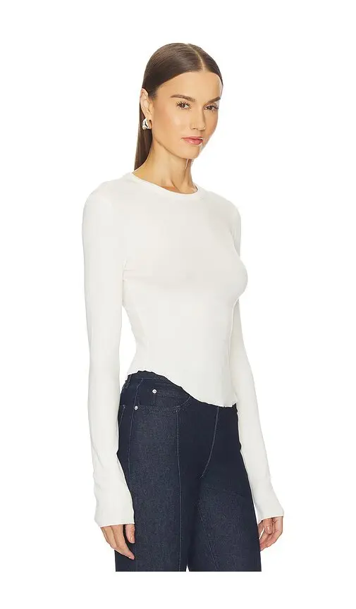 GRLFRND Scoop Hem Long Sleeve Tee
