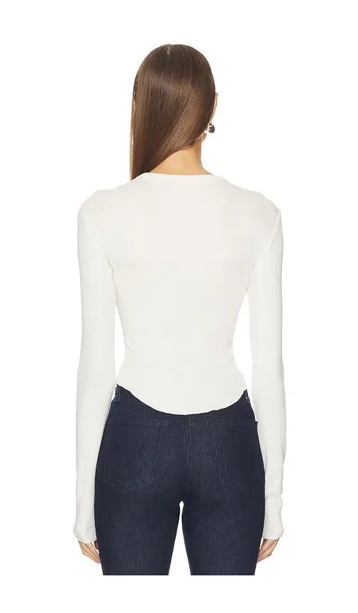 GRLFRND Scoop Hem Long Sleeve Tee