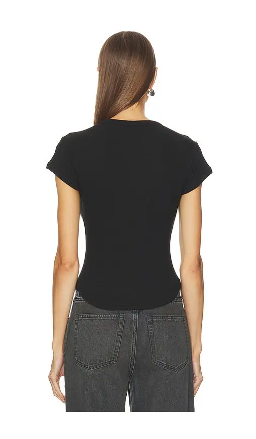 GRLFRND Scoop Hem Baby Tee - Black