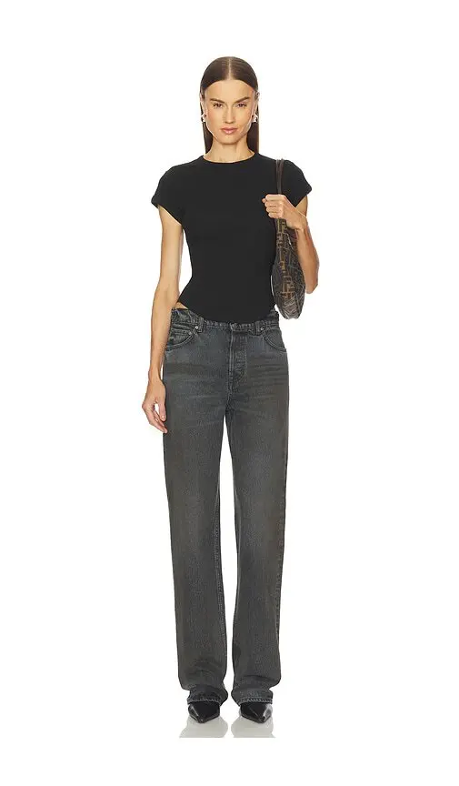 GRLFRND Scoop Hem Baby Tee - Black