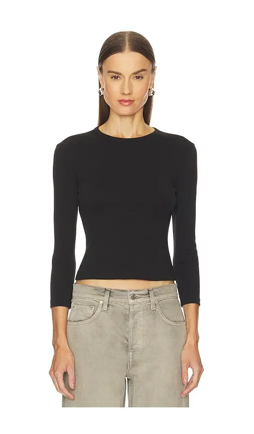 GRLFRND 3/4 Sleeve Tee - Black