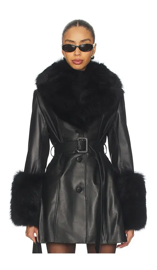SUSANNA CHOW Roxy Leather Coat