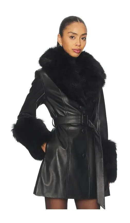 SUSANNA CHOW Roxy Leather Coat