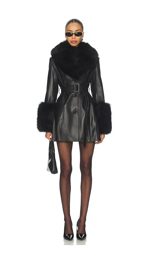 SUSANNA CHOW Roxy Leather Coat