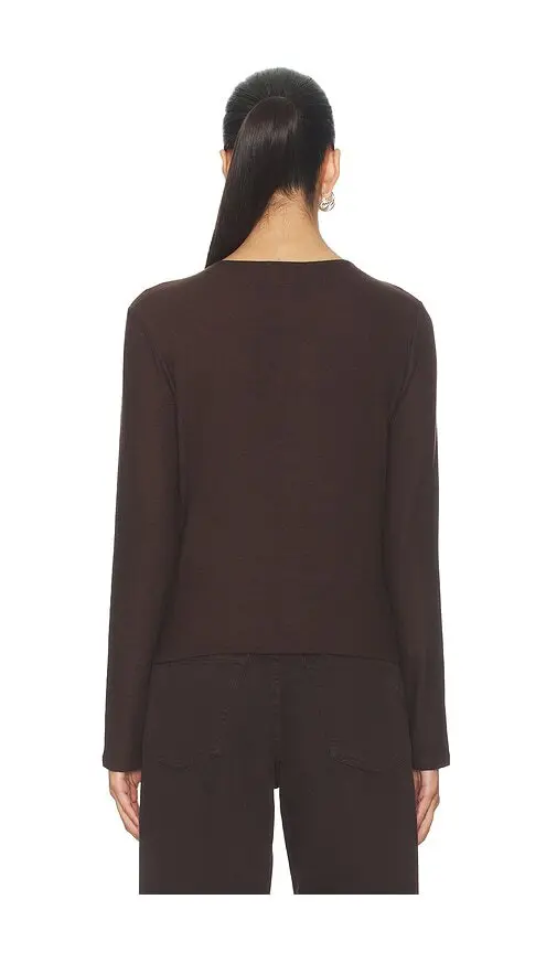 LESET Lauren Classic Cardigan - Chocolate