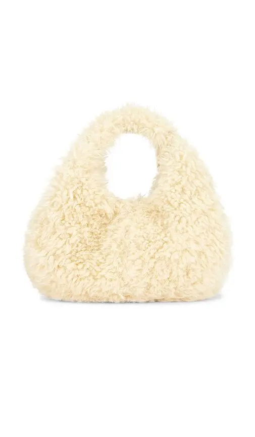 GANNI Mini Fur Hobo Bag