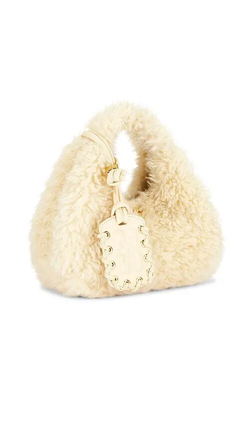 GANNI Mini Fur Hobo Bag