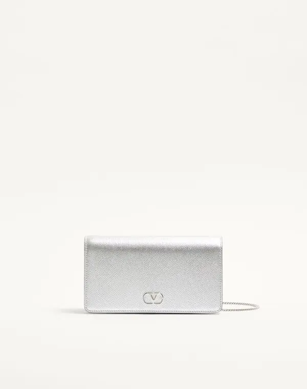 Valentino Garavani Vlogo Signature Mini Shoulder Bag - Silver