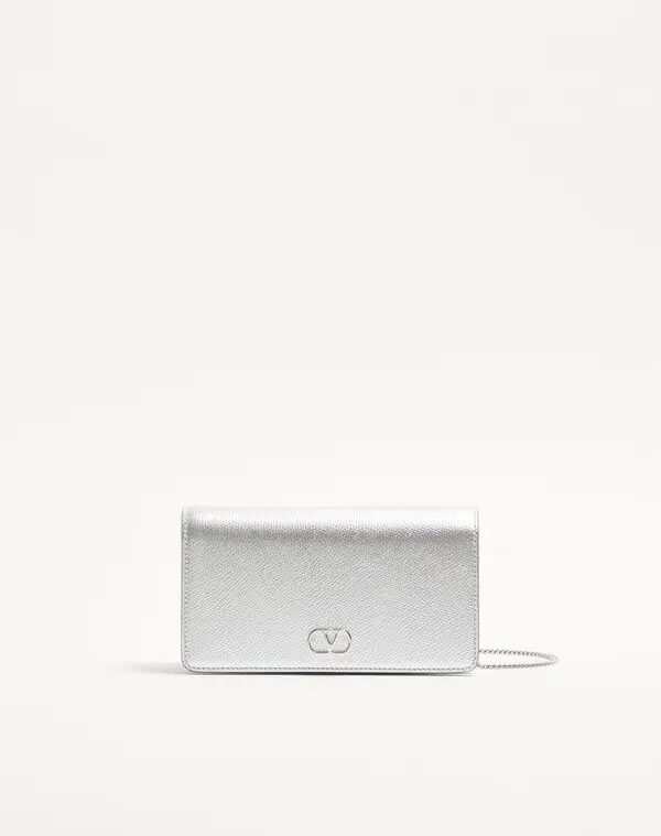 Valentino Garavani Vlogo Signature Mini Shoulder Bag - Silver