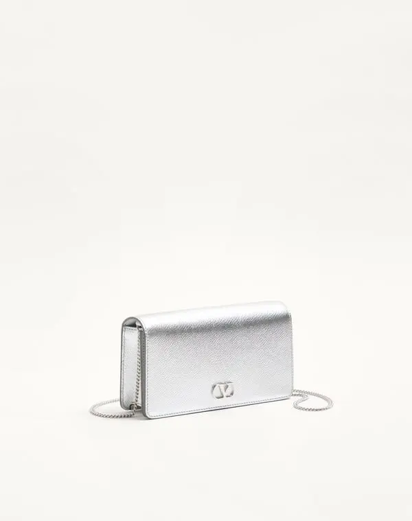 Valentino Garavani Vlogo Signature Mini Shoulder Bag - Silver