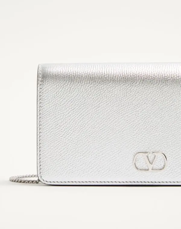 Valentino Garavani Vlogo Signature Mini Shoulder Bag - Silver