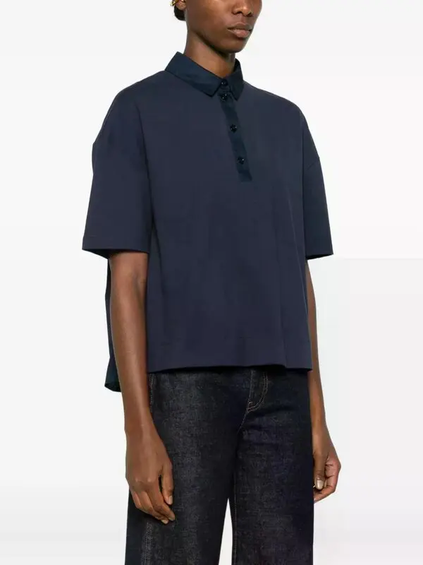 Max Mara Nave Buttoned-collar Polo Top
