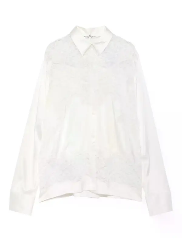 Ermanno Scervino Lace-panel Satin Blouse