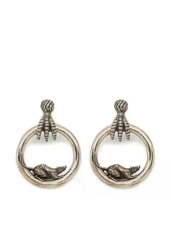 Enfants Riches Déprimés Rat Hoop Earrings - Silver