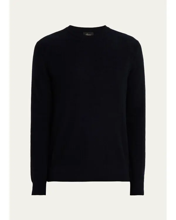 Brioni Cashmere And Wool Crewneck Sweater - Black