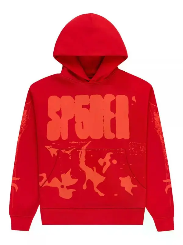SP5DER Graphic Print Hoodie