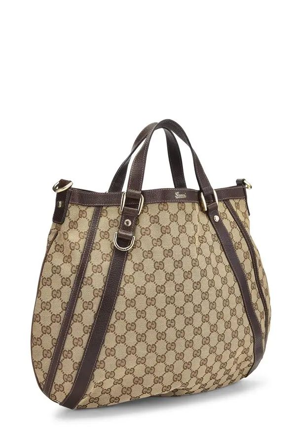 Gucci Original Gg Crystal Abbey Convertible Hobo - Brown
