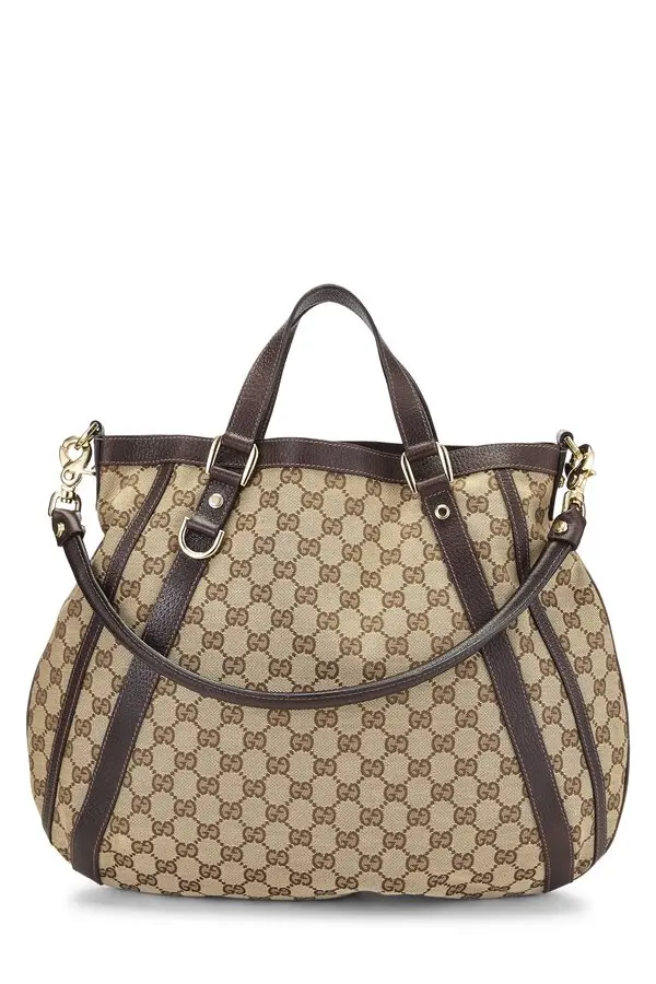 Gucci Original Gg Crystal Abbey Convertible Hobo - Brown