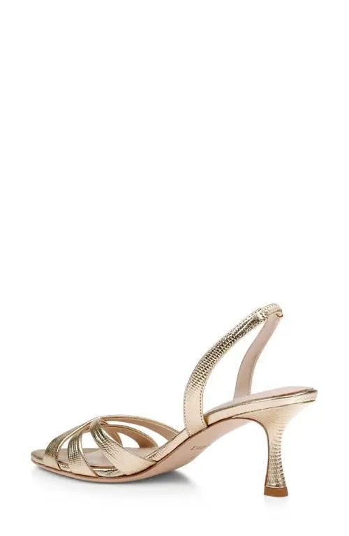 L'Agence Colwill Slingback Sandal - Gold Lizard
