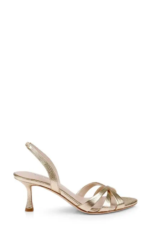 L'Agence Colwill Slingback Sandal - Gold Lizard