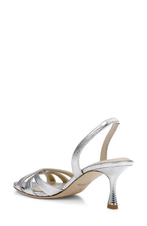 L'Agence Colwill Slingback Sandal - Silver Lizard