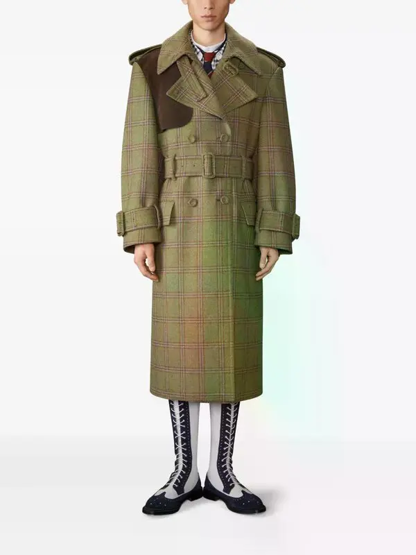 Thom Browne Hunting Tweed Trench Coat