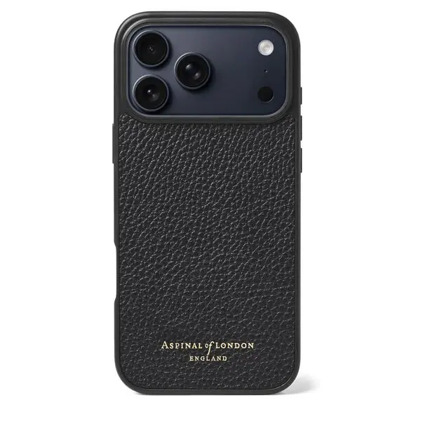 ASPINAL OF LONDON Iphone 17 Pro Max Case In Alpine Pebble - Black