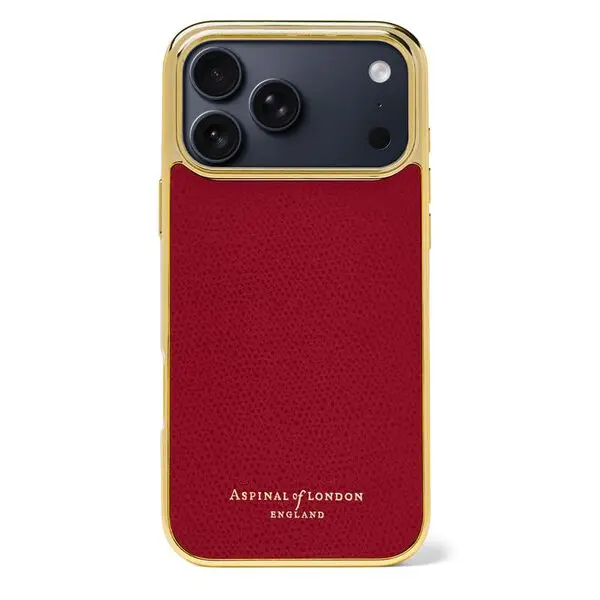 ASPINAL OF LONDON Iphone 17 Pro Max Case In Alpine Pebble - Red