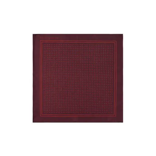 ASPINAL OF LONDON Pure Silk Pocket Square In Cherry Polka Dots - Red