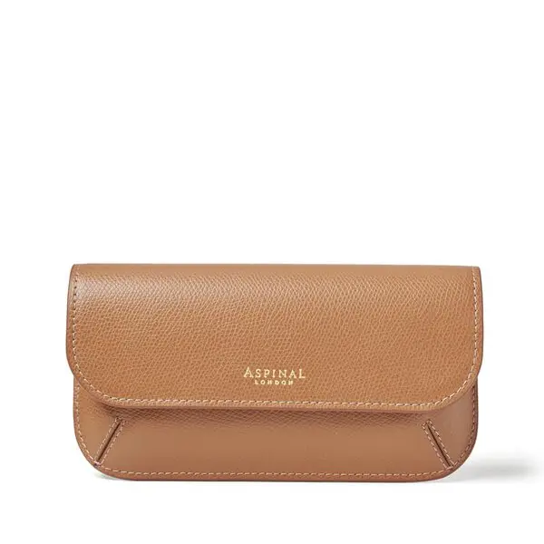 ASPINAL OF LONDON Ella Sunglasses Case In Smooth Leather - Tan